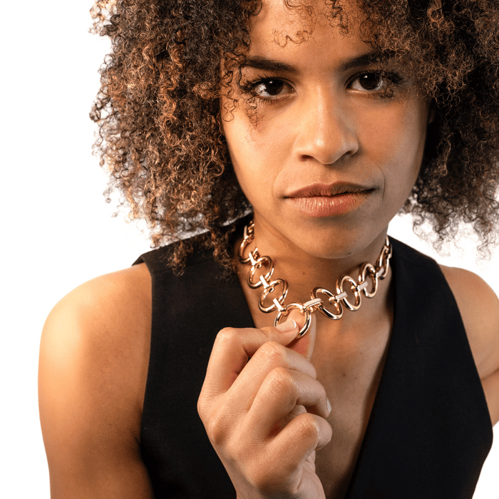 Bangle-Up I Collier Fantaisie I Collier fermé Doré et Blanc - EYELET